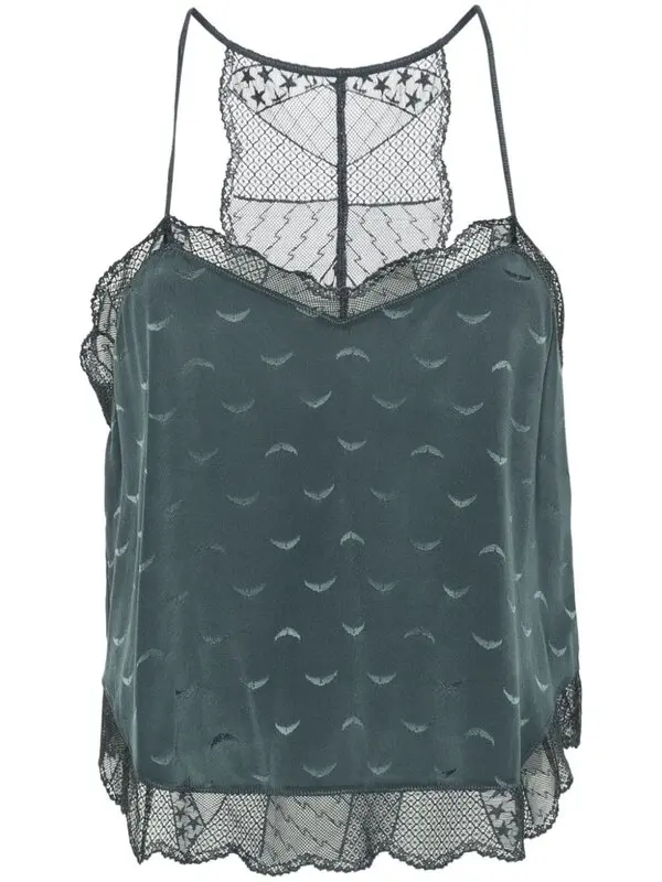 Zadig&Voltaire Claudy Jacquard Silk Tank Top
