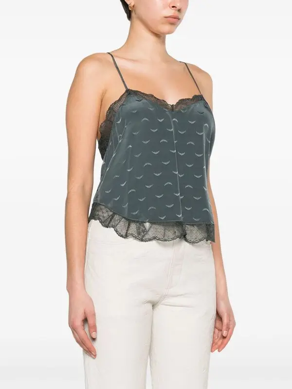 Zadig&Voltaire Claudy Jacquard Silk Tank Top