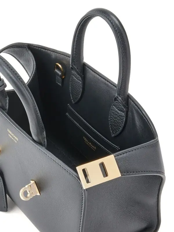 FERRAGAMO Mini Hug Calfskin Tote Bag