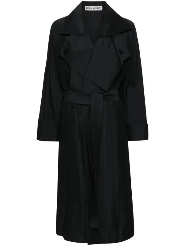 Issey Miyake Shaped Membrane Trench Coat - Black