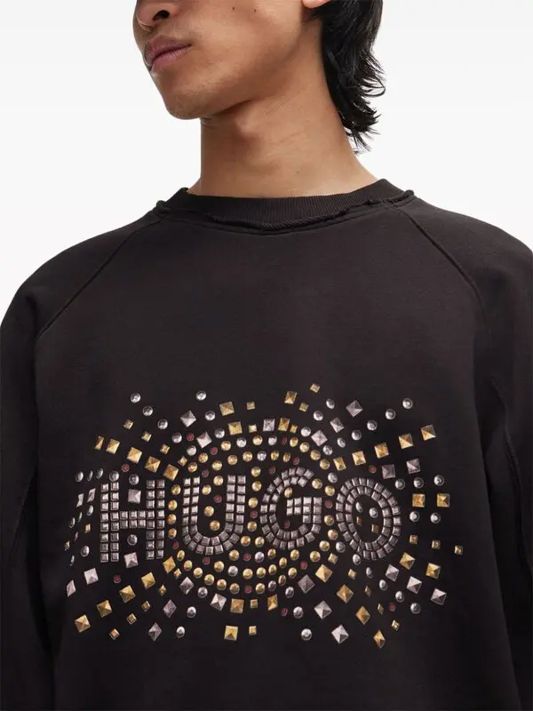 Hugo Logo-studded Cotton Sweatshirt