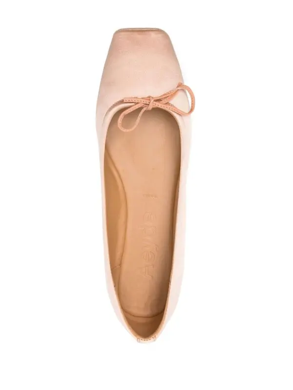 AeydĒ Square-toe Ballerina Shoes - Pink