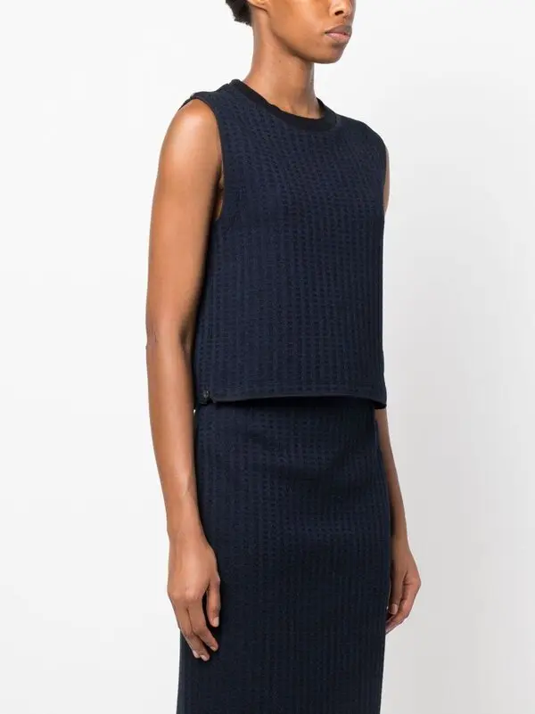 Thom Browne Logo-patch Jacquard Top