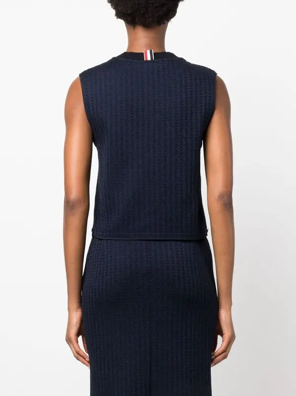 Thom Browne Logo-patch Jacquard Top
