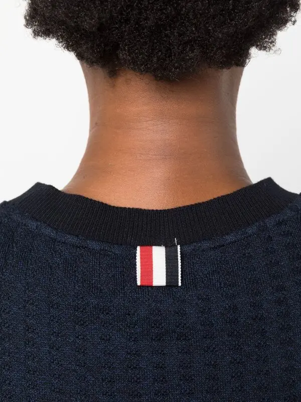 Thom Browne Logo-patch Jacquard Top
