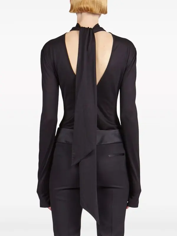 FERRAGAMO V-back Silk-blend Top