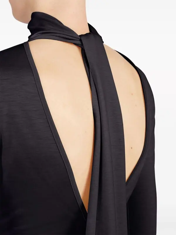 FERRAGAMO V-back Silk-blend Top