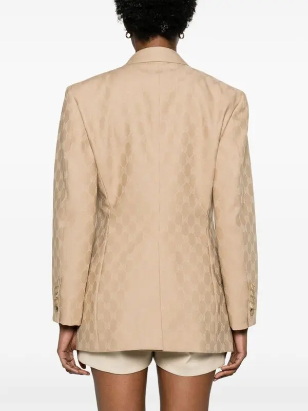 Gucci Gg-jacquard Double-breasted Blazer