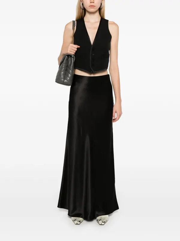 Saint Laurent Silk Maxi Skirt