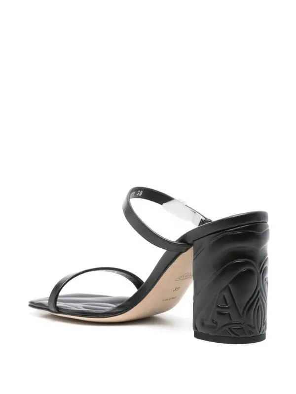 Alexander McQueen 85mm Seal Sandals - Black