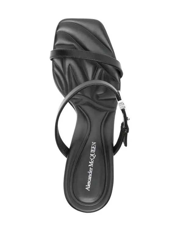 Alexander McQueen 85mm Seal Sandals - Black