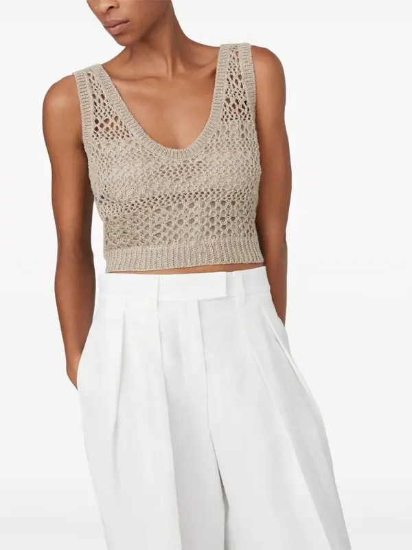 Brunello Cucinelli Open-knit Tank Top