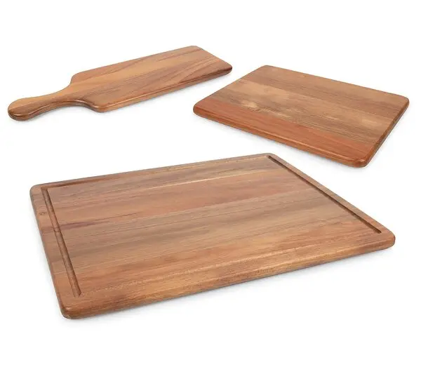 TOSCANA 3-piece Acacia Wood Charcuterie Board S Et - One-color