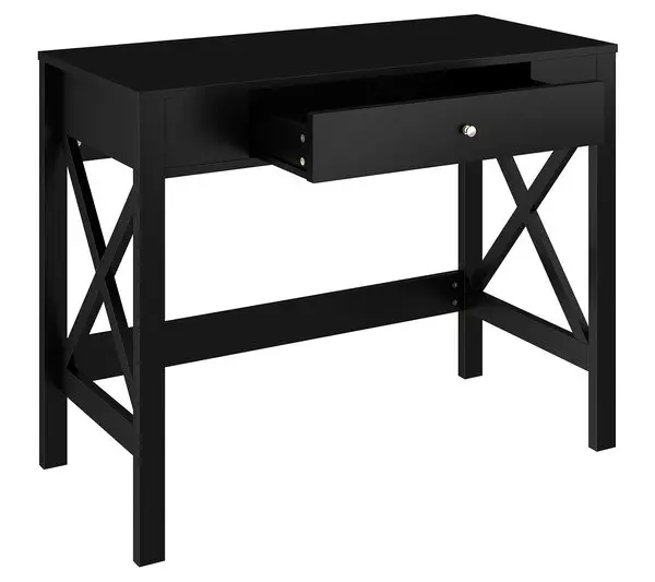 LAVISH HOME Writing Desk Modern Desk X-pattern Gs