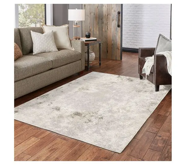 ORIENTAL WEAVERS Linden Place Ivory Distressed Tonal Abstract 7' 10'x10'10' Rug - One-color