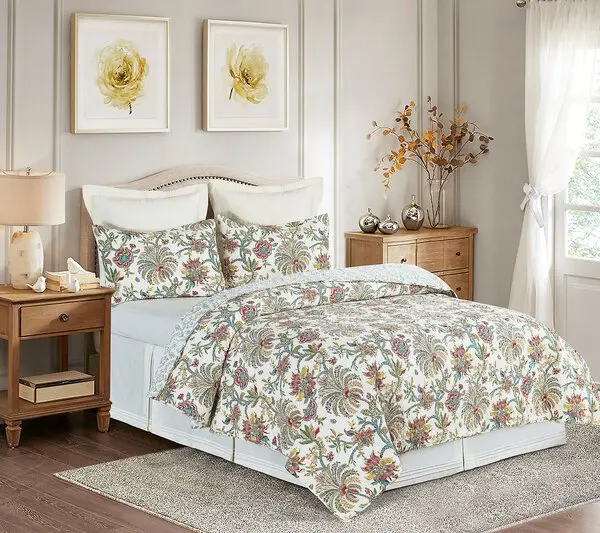 C&F HOME Braganza Twin Quilt Set - One-color