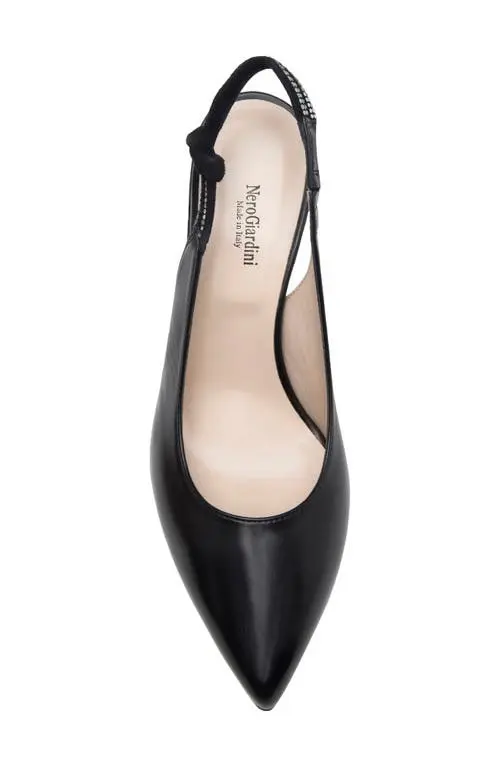 NEROGIARDINI Pointed Toe Slingback Pumps - Black