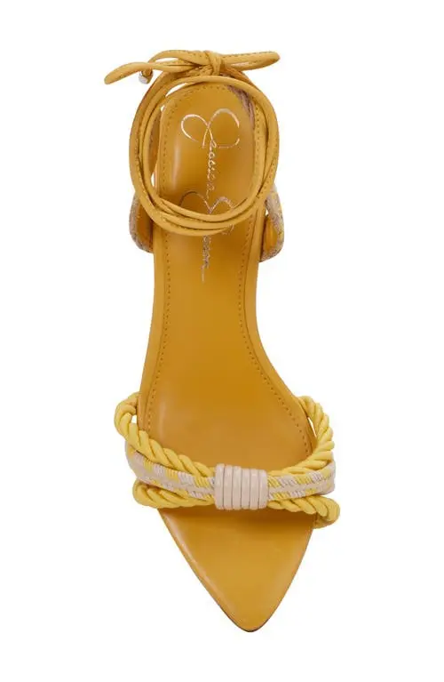 Jessica Simpson Prim Ankle Wrap Sandal - Yellow Combo