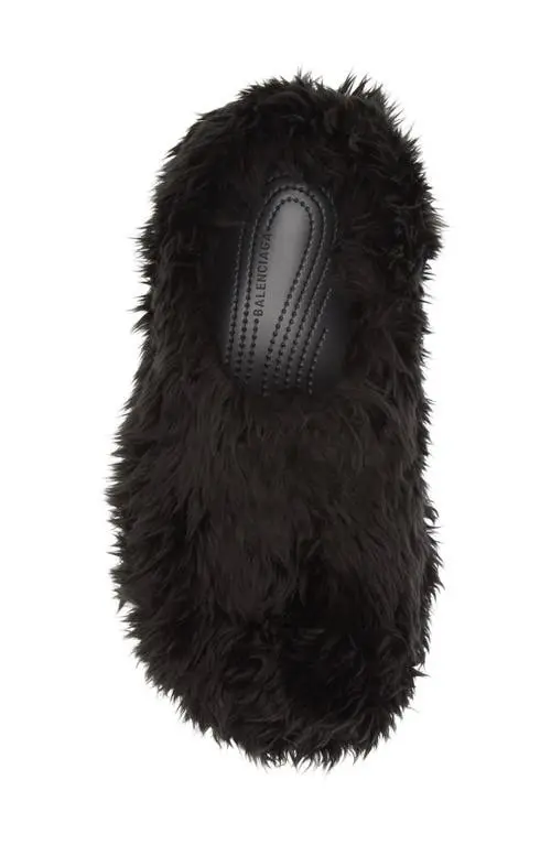Balenciaga X Crocs Faux Fur Clog In Black - 50% Off | Editorialist