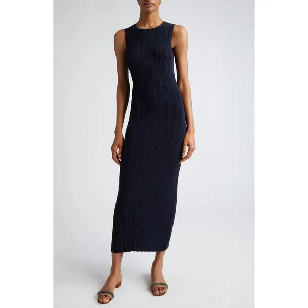 knee length dresses for ladies V-Neck Sleeveless Sweater Dress