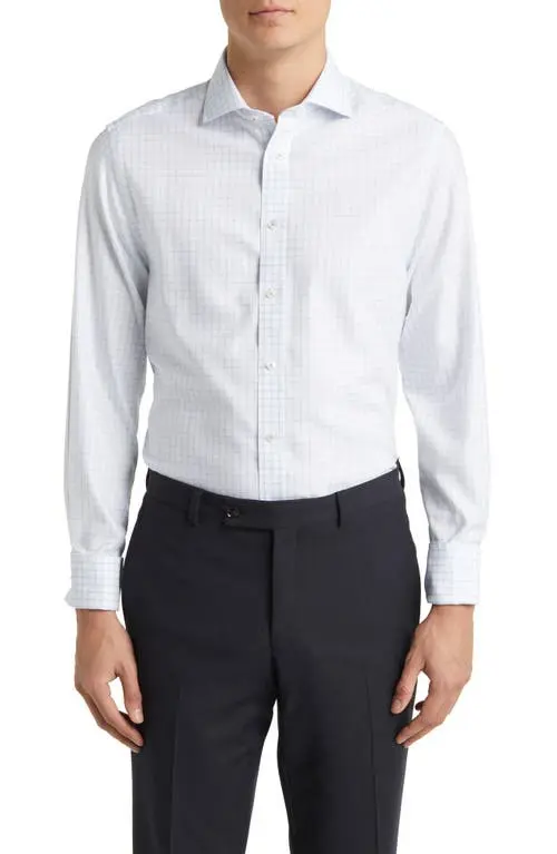 Charles Tyrwhitt Slim Fit Non-Iron Grid Dress Shirt - Cornflower Blue |  Editorialist