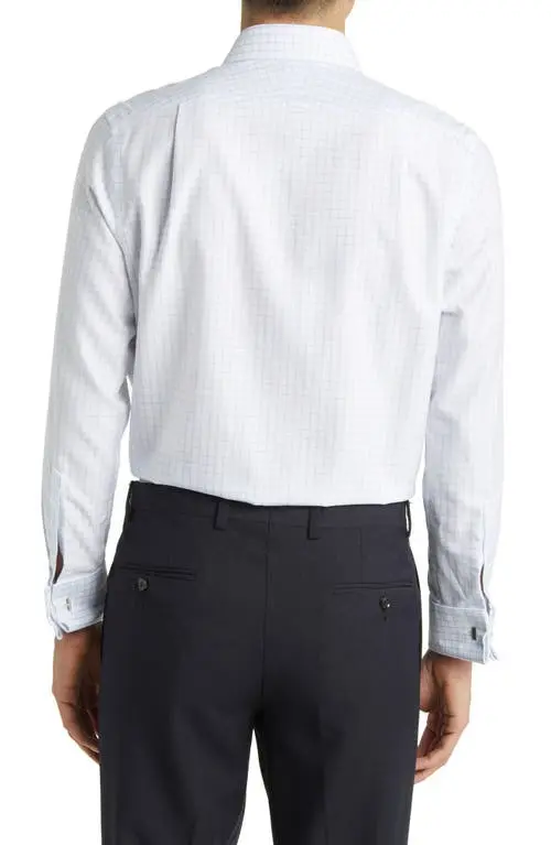 green emerald velvet dress Charles Tyrwhitt Purple And Blue Micro Gingham Print Extra Slim Fit Lo –  Taelor.Style main image 1