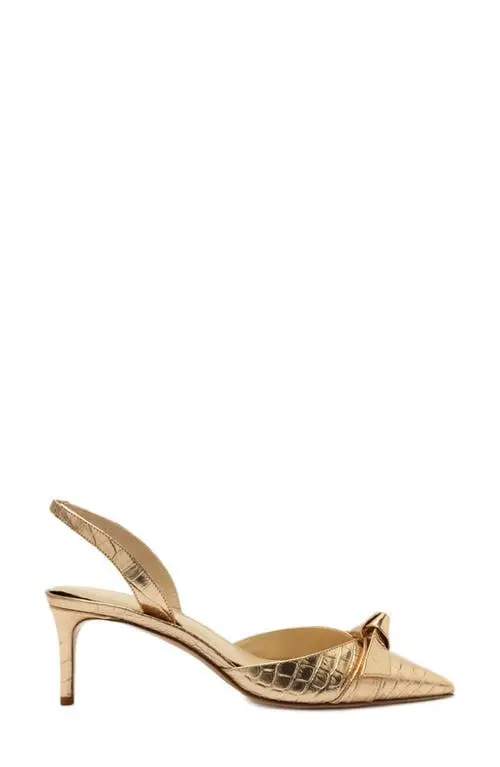 ALEXANDRE BIRMAN Clarita Croc Embossed Slingback Pumps