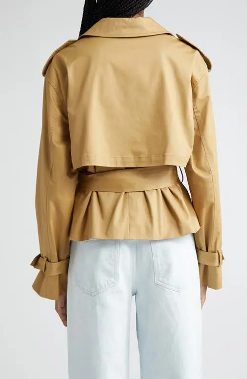 FAVORITE DAUGHTER The Charles Crop Trench Coat - Sand