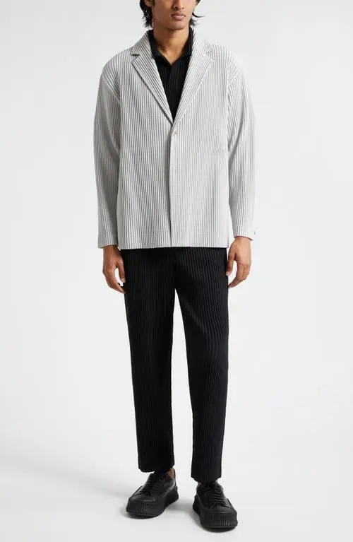 Issey Miyake Pleated Blazer - Light Gray