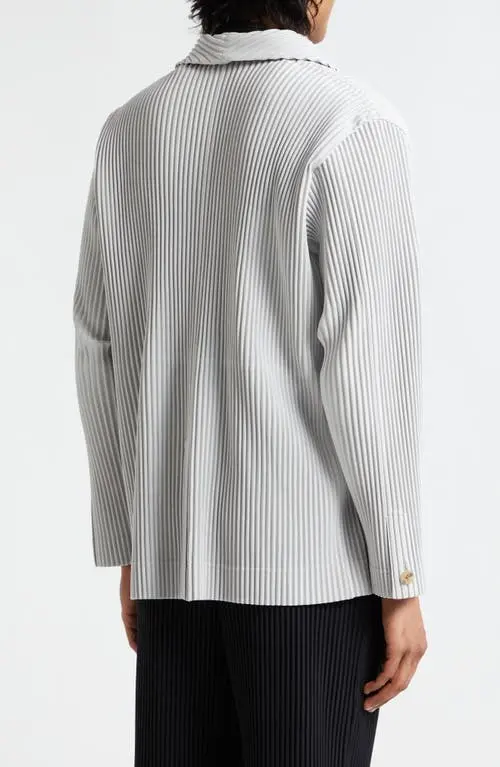 Issey Miyake Pleated Blazer - Light Gray