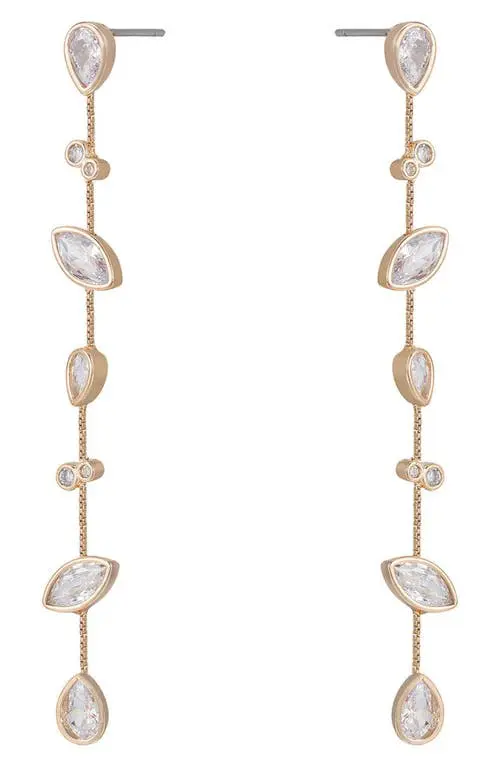 Ettika Crystal Linear Drop Earrings