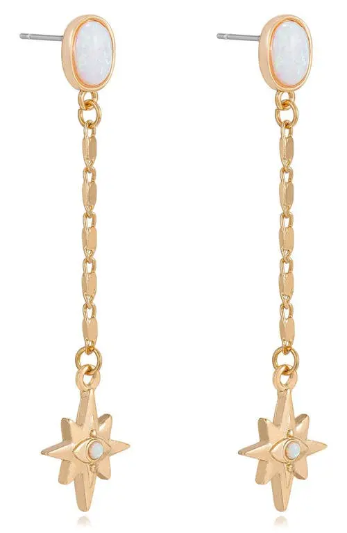 Ettika Star Linear Drop Earrings