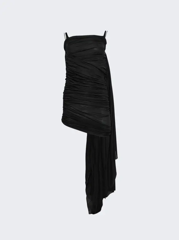 MUGLER Ruched Mini Dress - Black