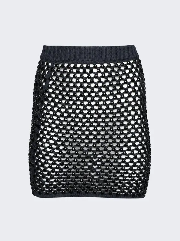 DIOTIMA Mini Skirt In Crystal Mesh - Navy