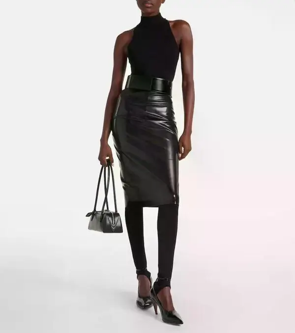AZZEDINE ALAIA Alaïa Latex Pencil Skirt