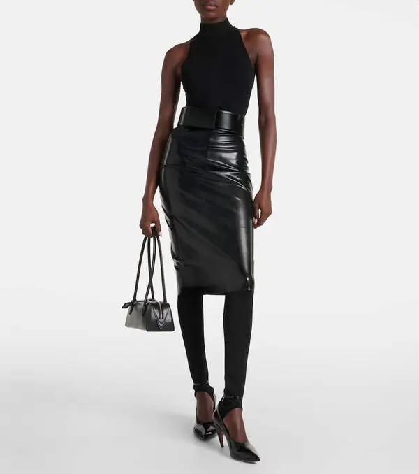 AZZEDINE ALAIA Alaïa Latex Pencil Skirt