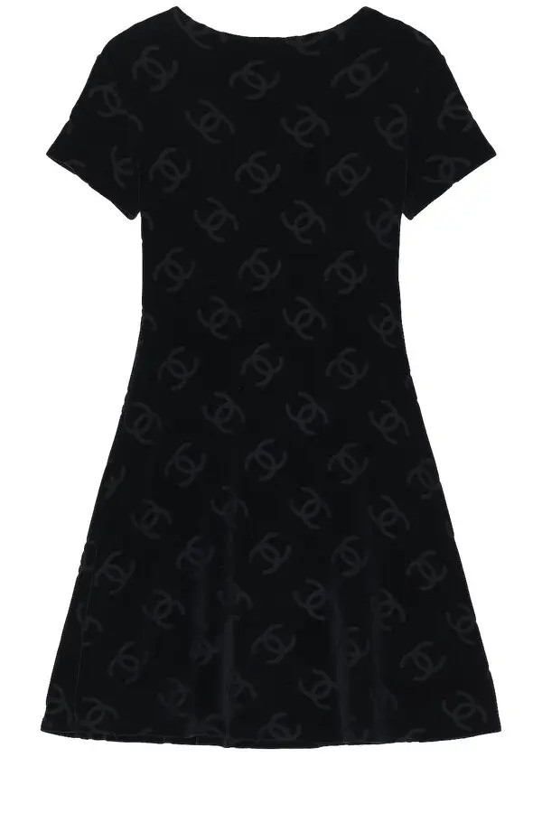 Chanel Velour Cc Dress