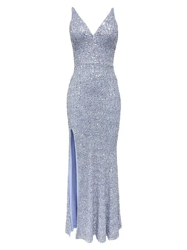 Dress The Population Iris Sequined Mermaid Gown - Platinum Multi
