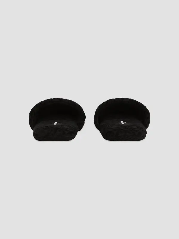 Dolce & Gabbana Crosswise Dg Logo Jacquard Slippers
