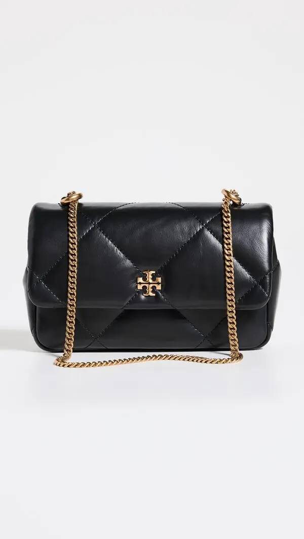 Tory Burch Mini Kira Diamond Flap Bag - Black