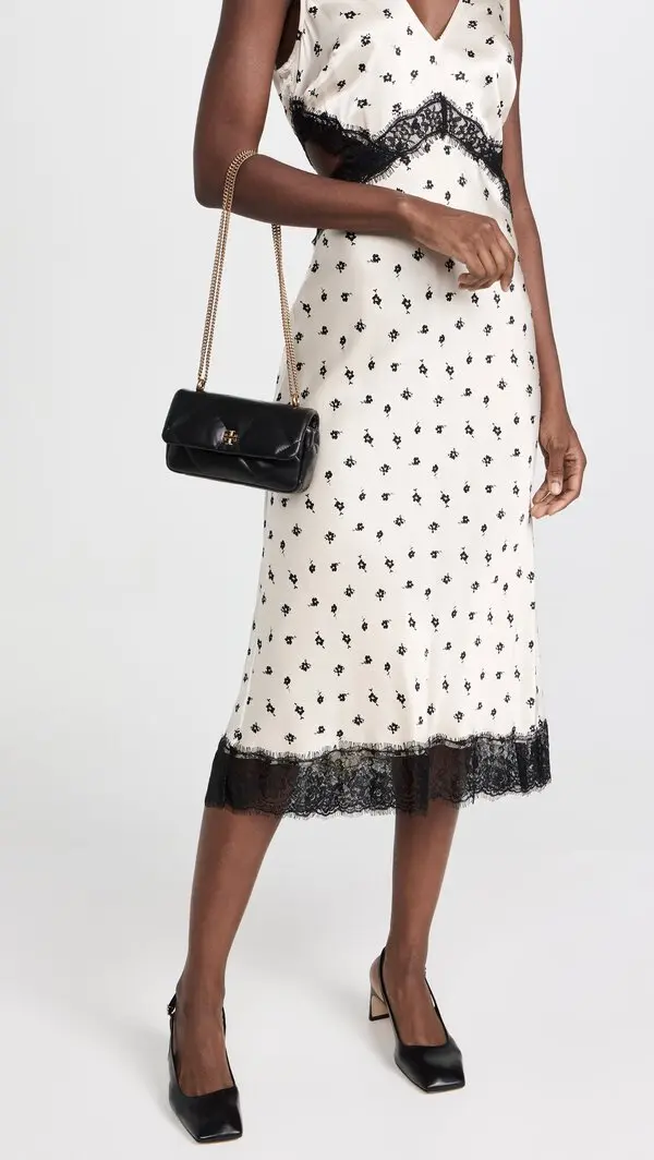Tory Burch Mini Kira Diamond Flap Bag - Black