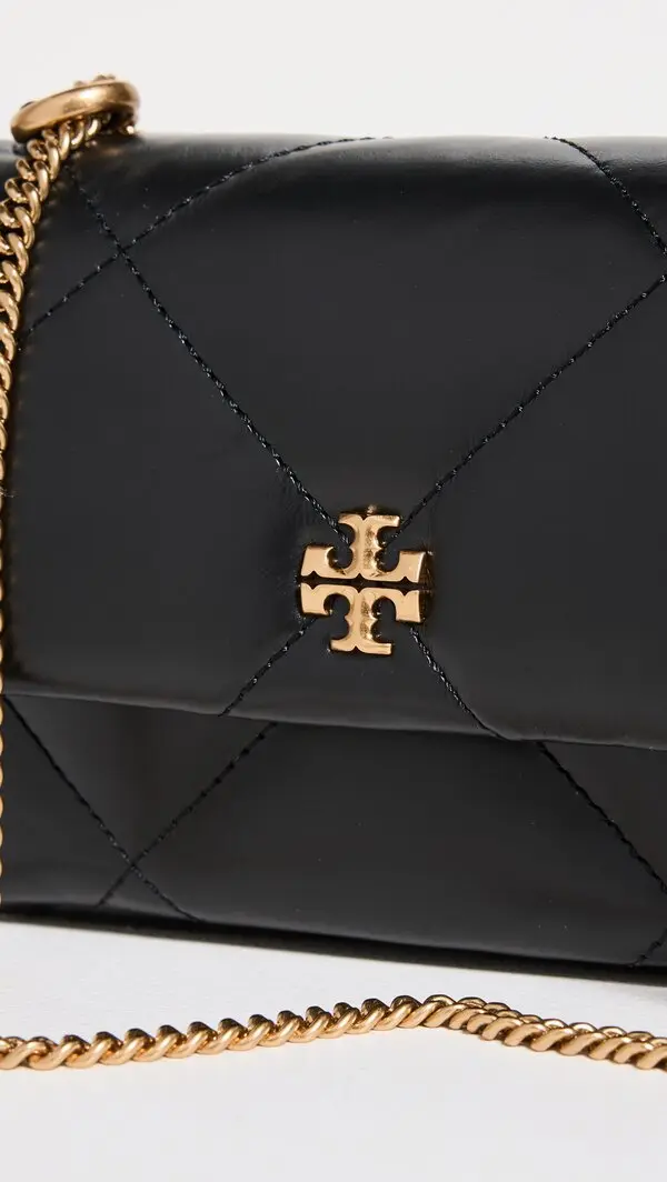 Tory Burch Mini Kira Diamond Flap Bag - Black