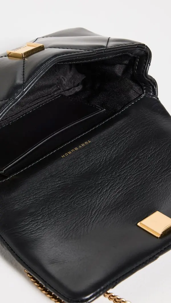 Tory Burch Mini Kira Diamond Flap Bag - Black