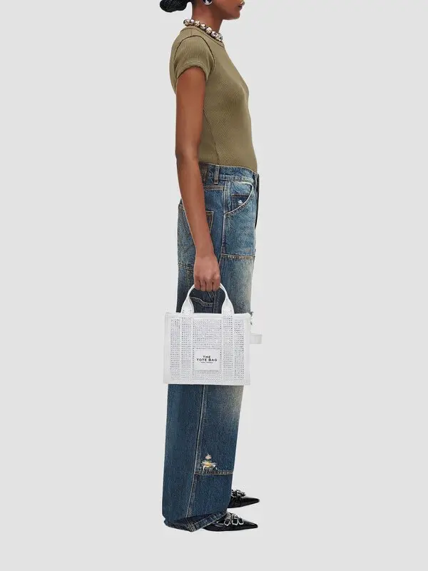 Marc Jacobs The Crystal Canvas Tote Bag - White Crystal