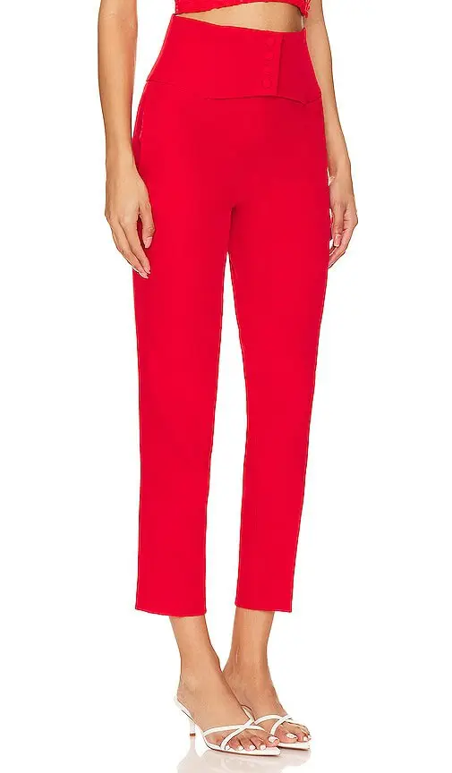 Bardot Corset Pant - Famous Red