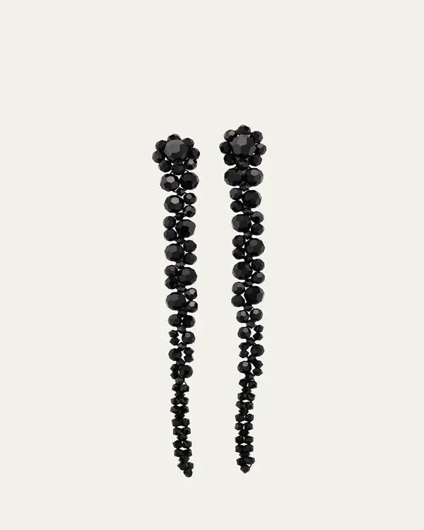 Simone Rocha Crystal Drip Earrings - Jet