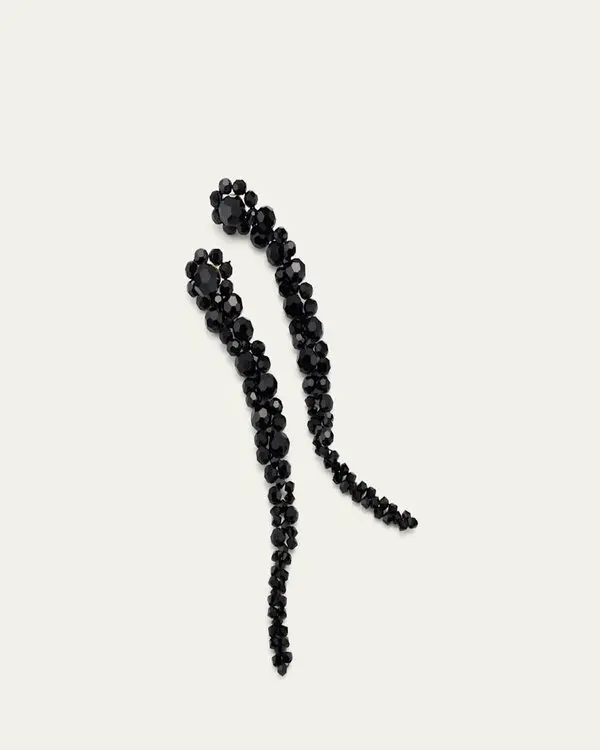Simone Rocha Crystal Drip Earrings - Jet