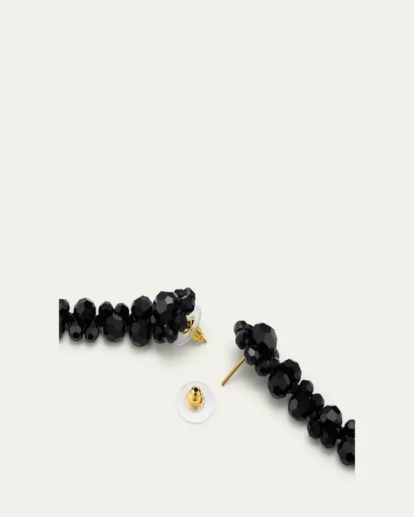 Simone Rocha Crystal Drip Earrings - Jet