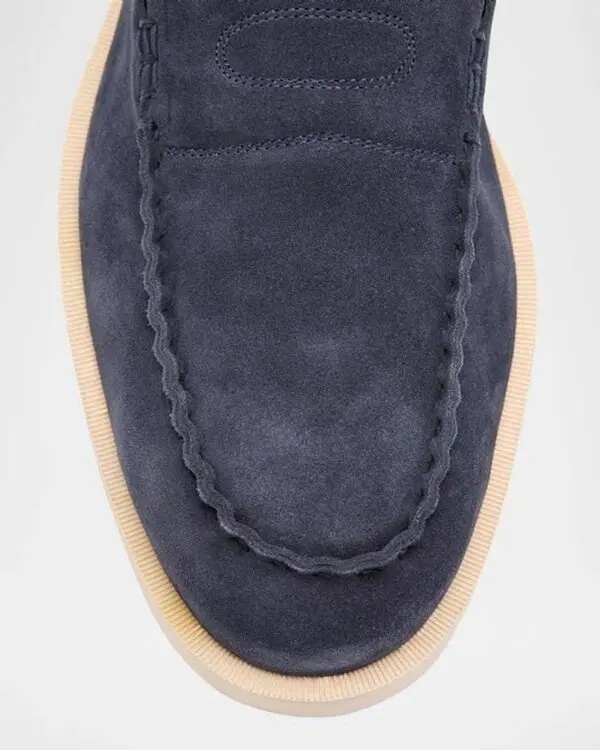 John Lobb Pace Suede Loafers - Navy