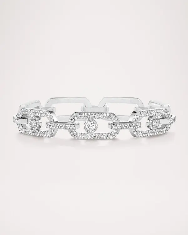 Messika So Move Xl 18k Diamond Bracelet - White Gold